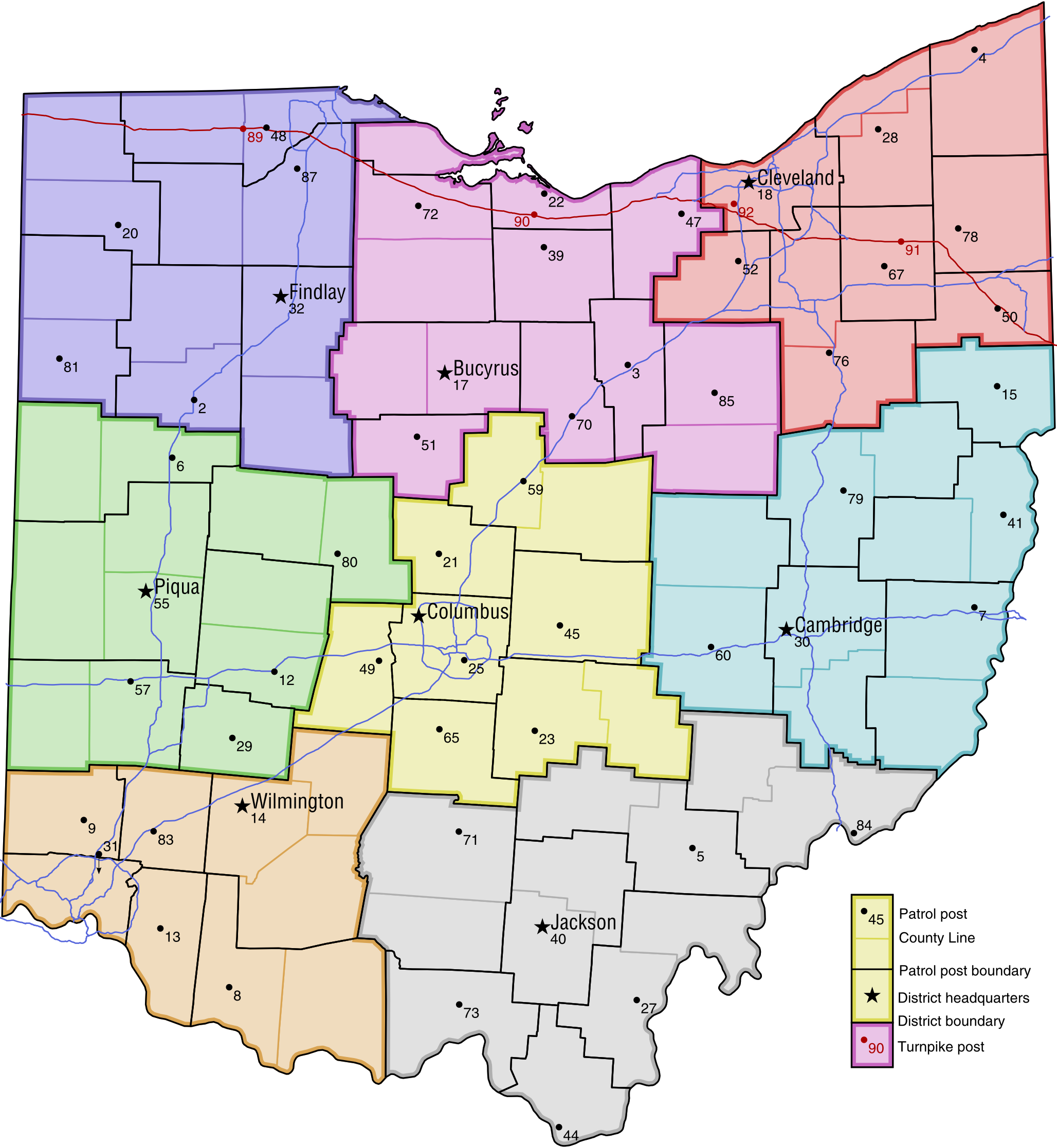 File:Ohio Highway Patrol Map.png - The RadioReference Wiki File:Ohio Highway Patrol Map.png - The RadioReference Wiki